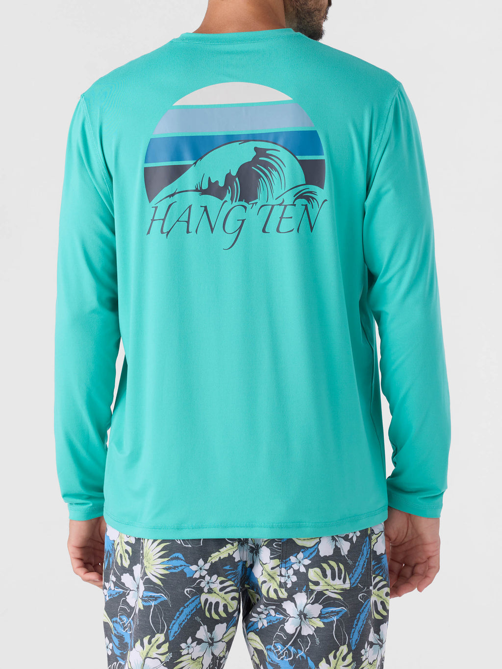 Tidal Long Sleeve Sun Tee - Green | Hang Ten